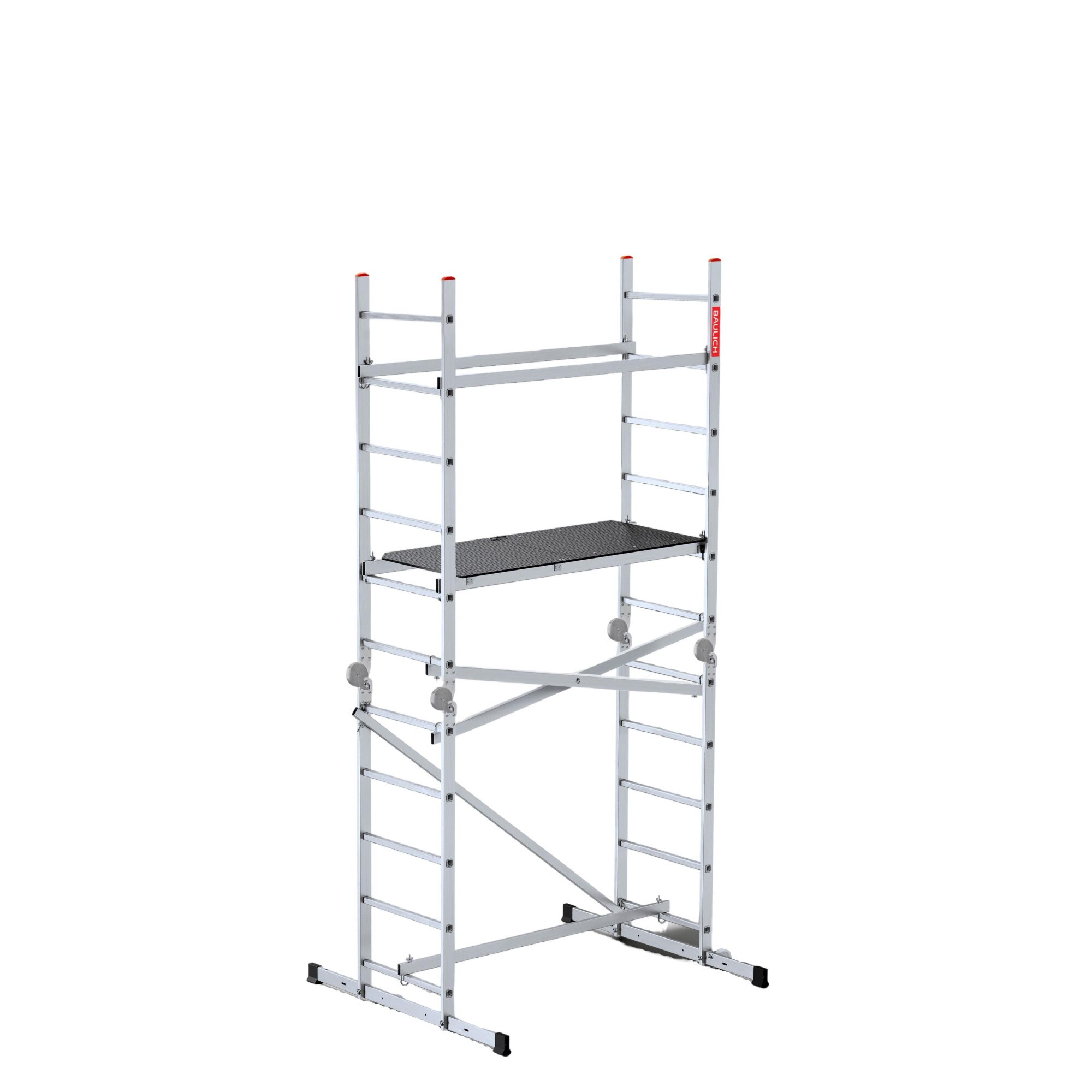 Schela cu platforma, Drabest, Aluminiu, Pliabil, Greutate maxima 150 kg ...