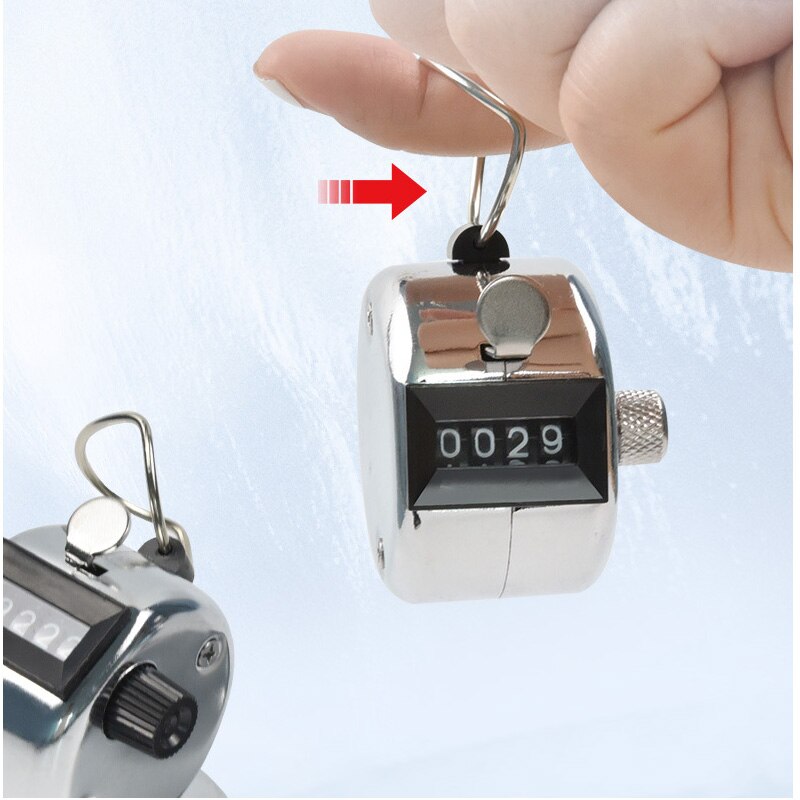 Contor manual din metal, Sunmostar, 4 cifre, Argintiu - eMAG.ro