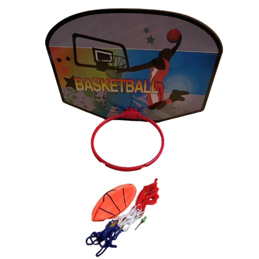 Set joc baschet pentru copii format din cos cu panou de dimensiuni 30 x ...