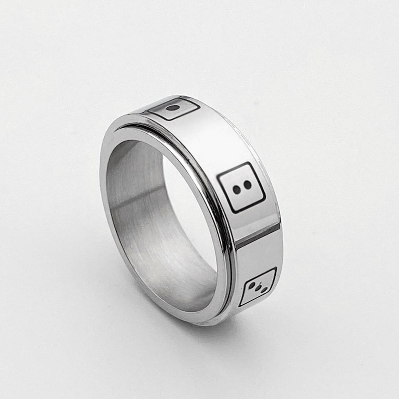 Inel inox antistress cu zaruri - eMAG.ro