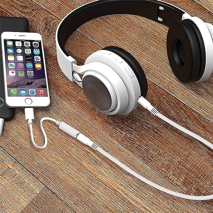 Adaptor jack lightning compatibil cu iPhone, jack 3.5 mm, pentru casti ...