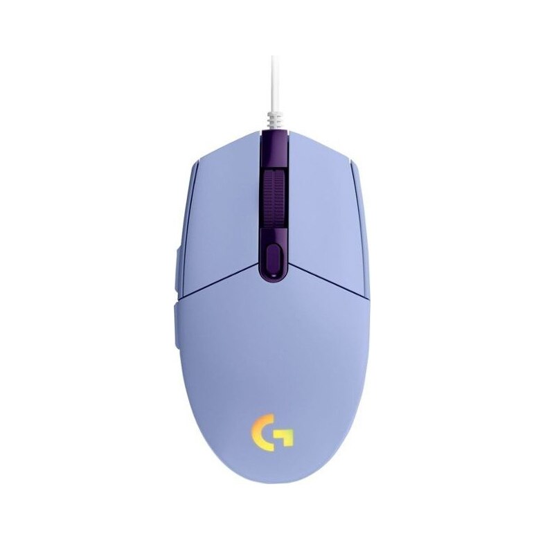 Mouse gaming, Logitech, USB, 8000 DPI, Iluminare LED, 6 butoane, Mov ...