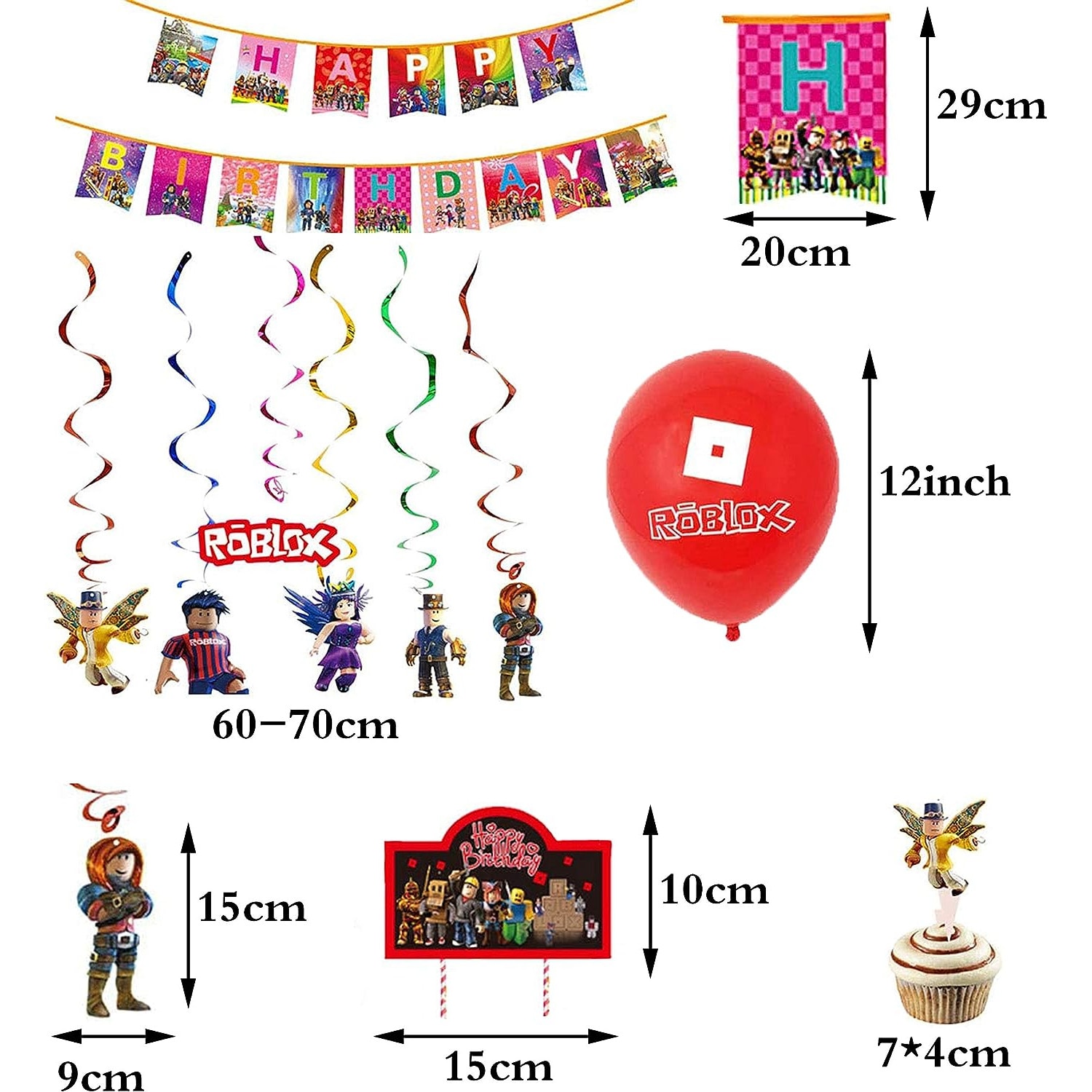 Set decoratiuni pentru petrecere cu tematica ROBLOX de la AWEHIRU ...