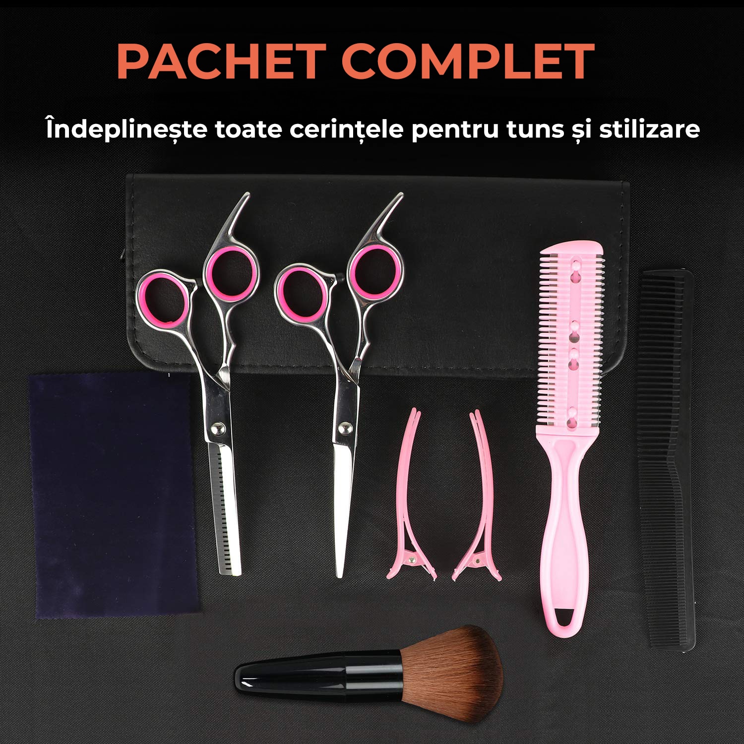 Foarfece profesionale de tuns si filat, pentru frizerie, salon sau ...