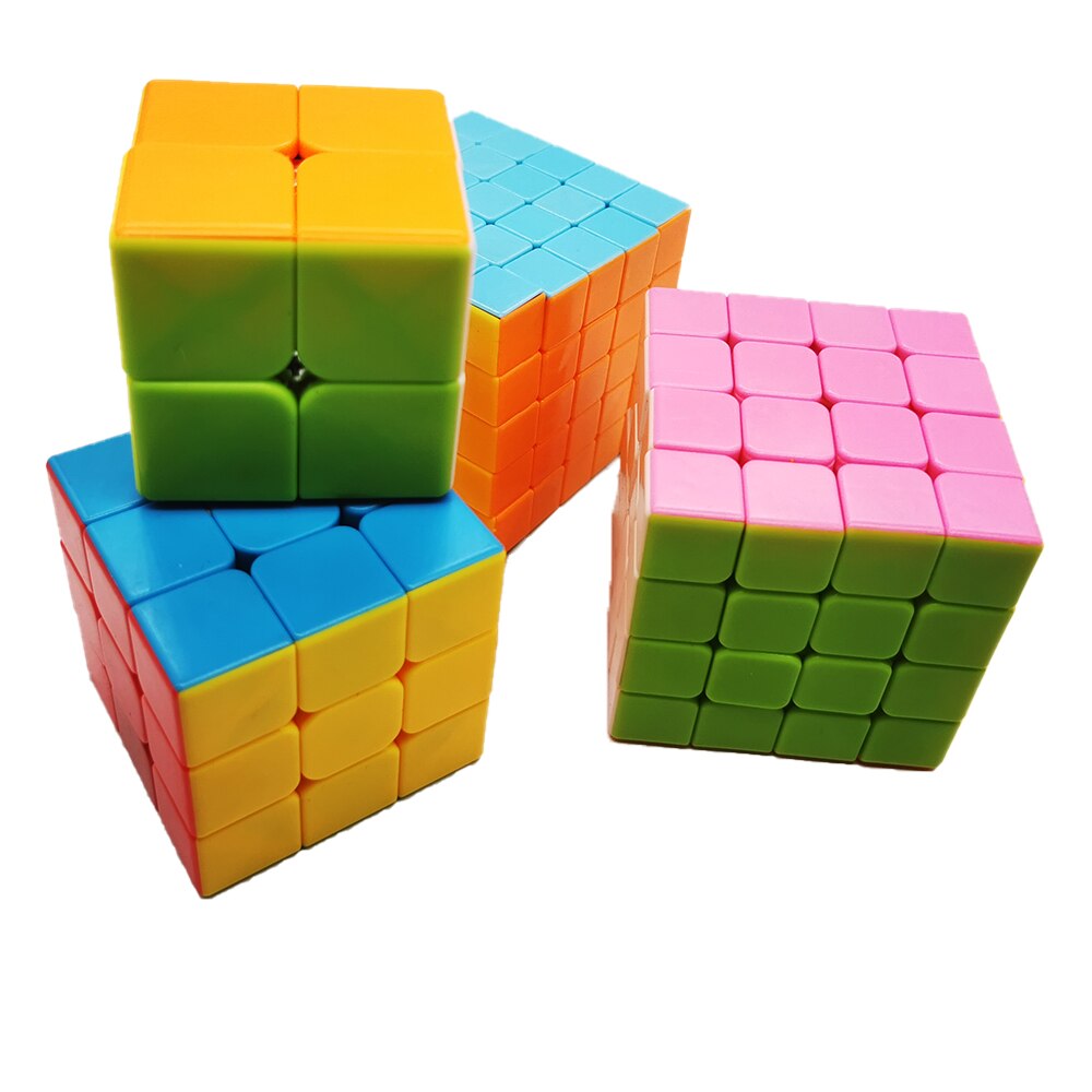 Set de 4 cuburi tip Rubik, Series Speed Cube, 2x2x2,3x3x3,4x4x4,5x5x5 ...