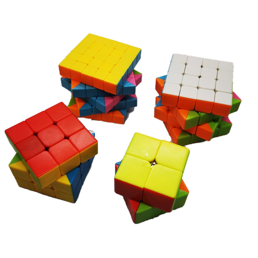 Set de 4 cuburi tip Rubik, Series Speed Cube, 2x2x2,3x3x3,4x4x4,5x5x5 ...