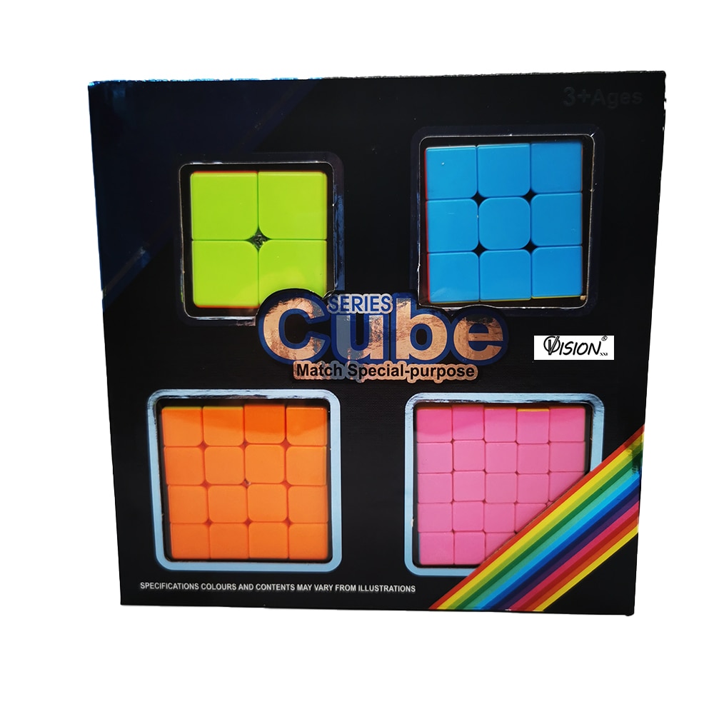 Set de 4 cuburi tip Rubik, Series Speed Cube, 2x2x2,3x3x3,4x4x4,5x5x5 ...