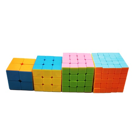 Set de 4 cuburi tip Rubik, Series Speed Cube, 2x2x2,3x3x3,4x4x4,5x5x5 ...