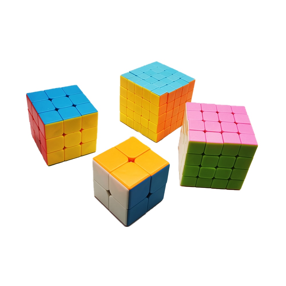 Set de 4 cuburi tip Rubik, Series Speed Cube, 2x2x2,3x3x3,4x4x4,5x5x5 ...