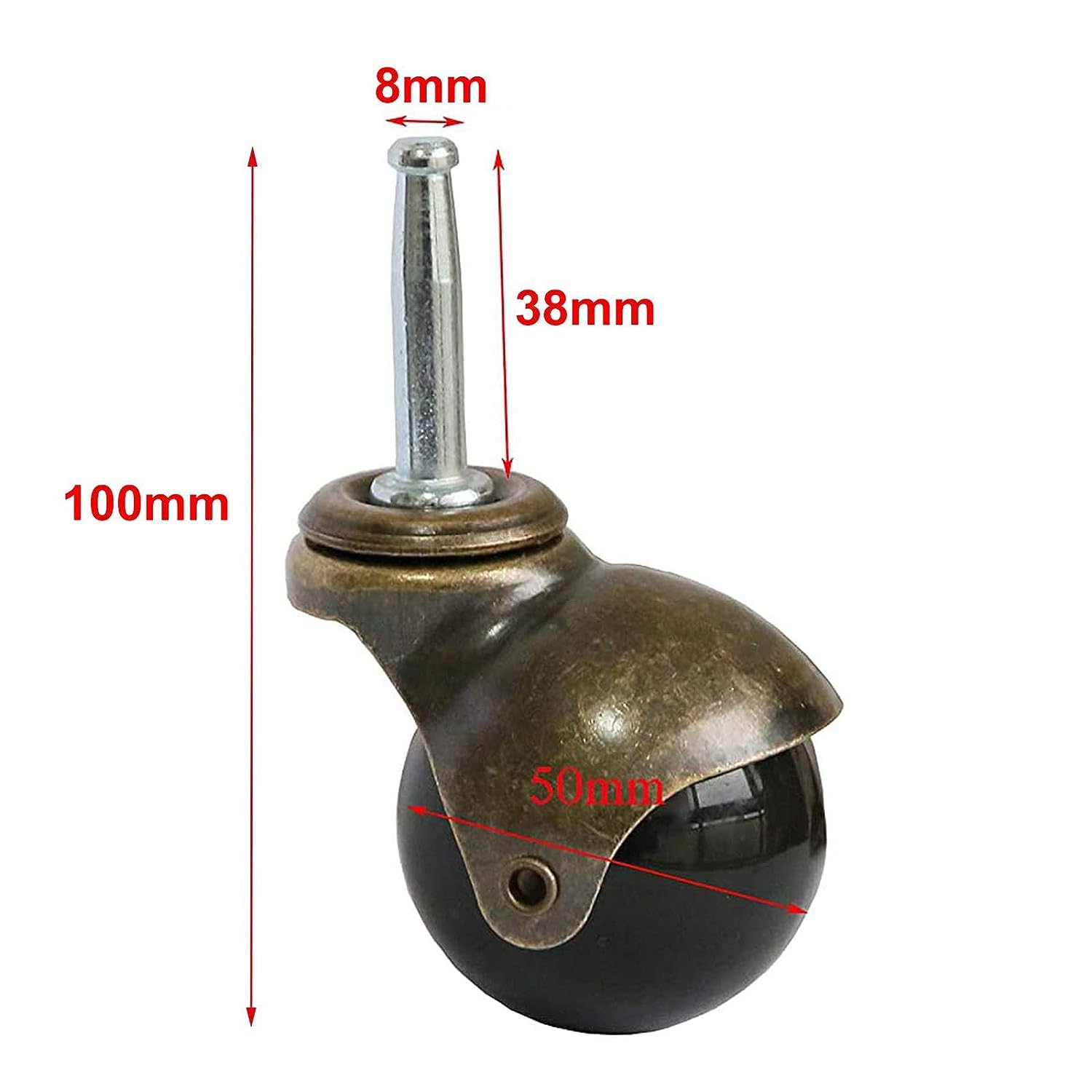 Set 4 Roti pentru mobilier, Sunmostar, 50mm, Maro/Negru - eMAG.ro