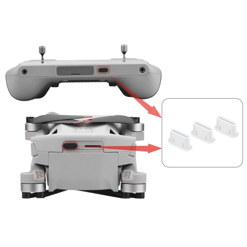 Set 3 Capace conector, DJI, USB C, Alb - eMAG.ro