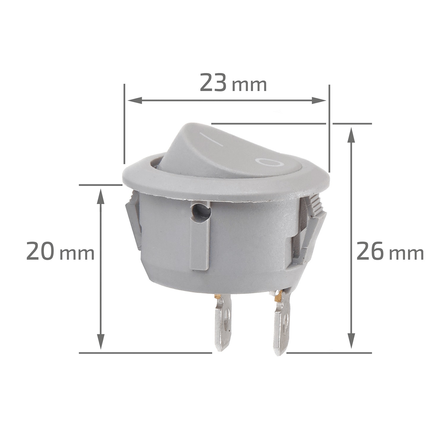 Intrerupator de mobilier rotund ON/OFF, Gri - eMAG.ro