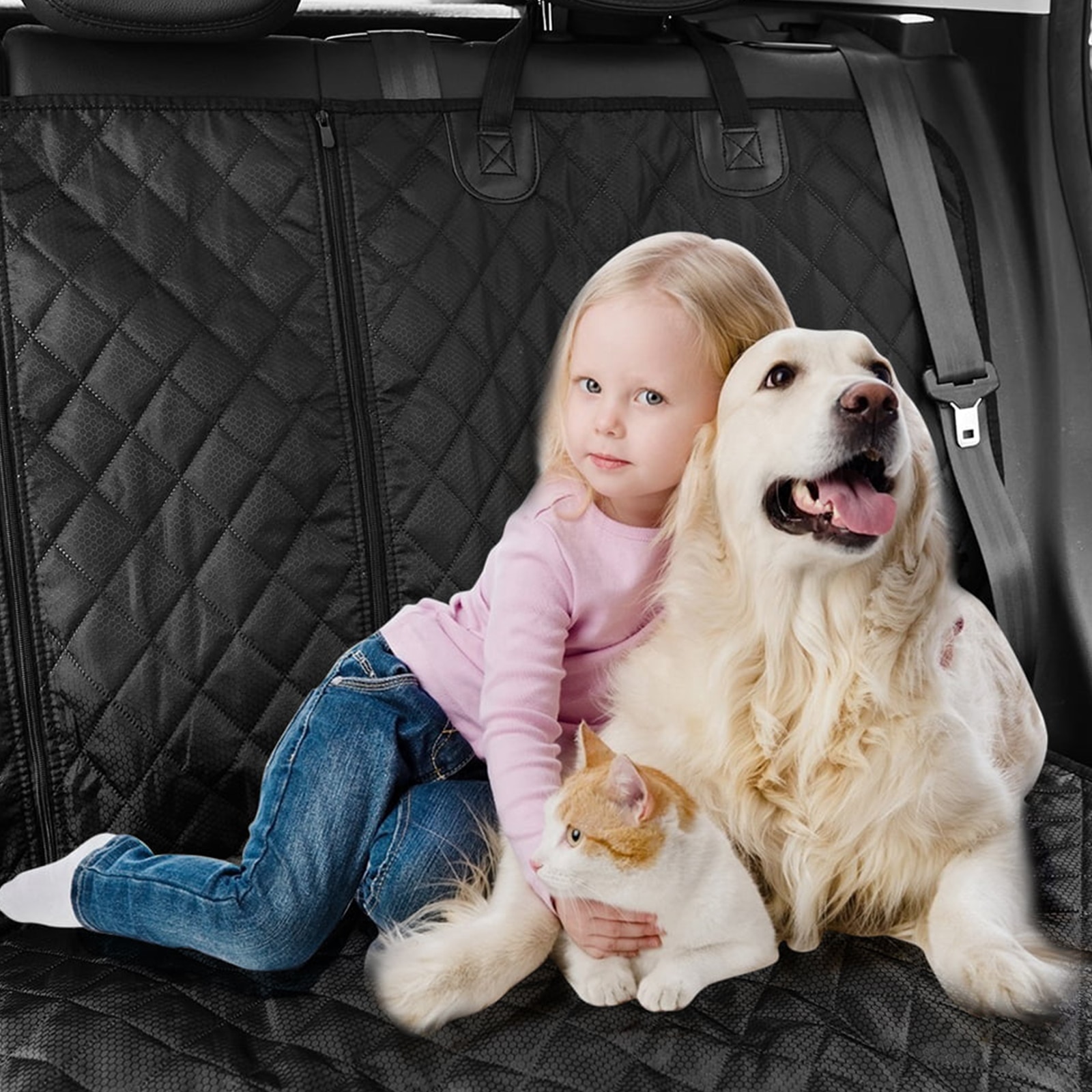 Husa scaune auto protectie si transport animale, zggzerg, cu decupare ...