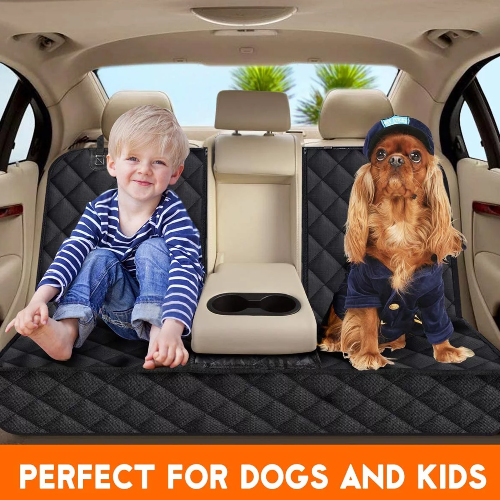 Husa scaune auto protectie si transport animale, zggzerg, cu decupare ...