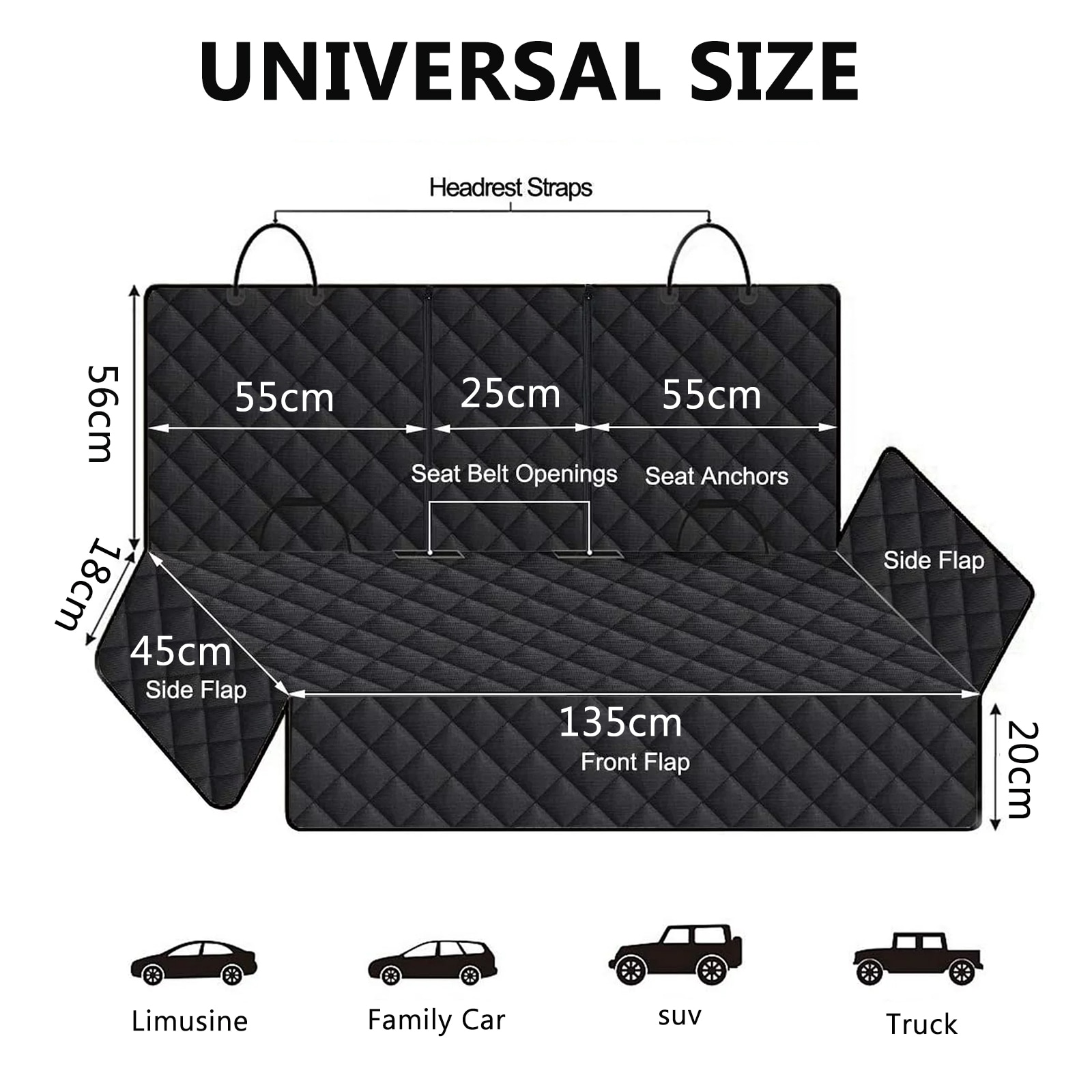 Husa scaune auto protectie si transport animale, zggzerg, cu decupare ...