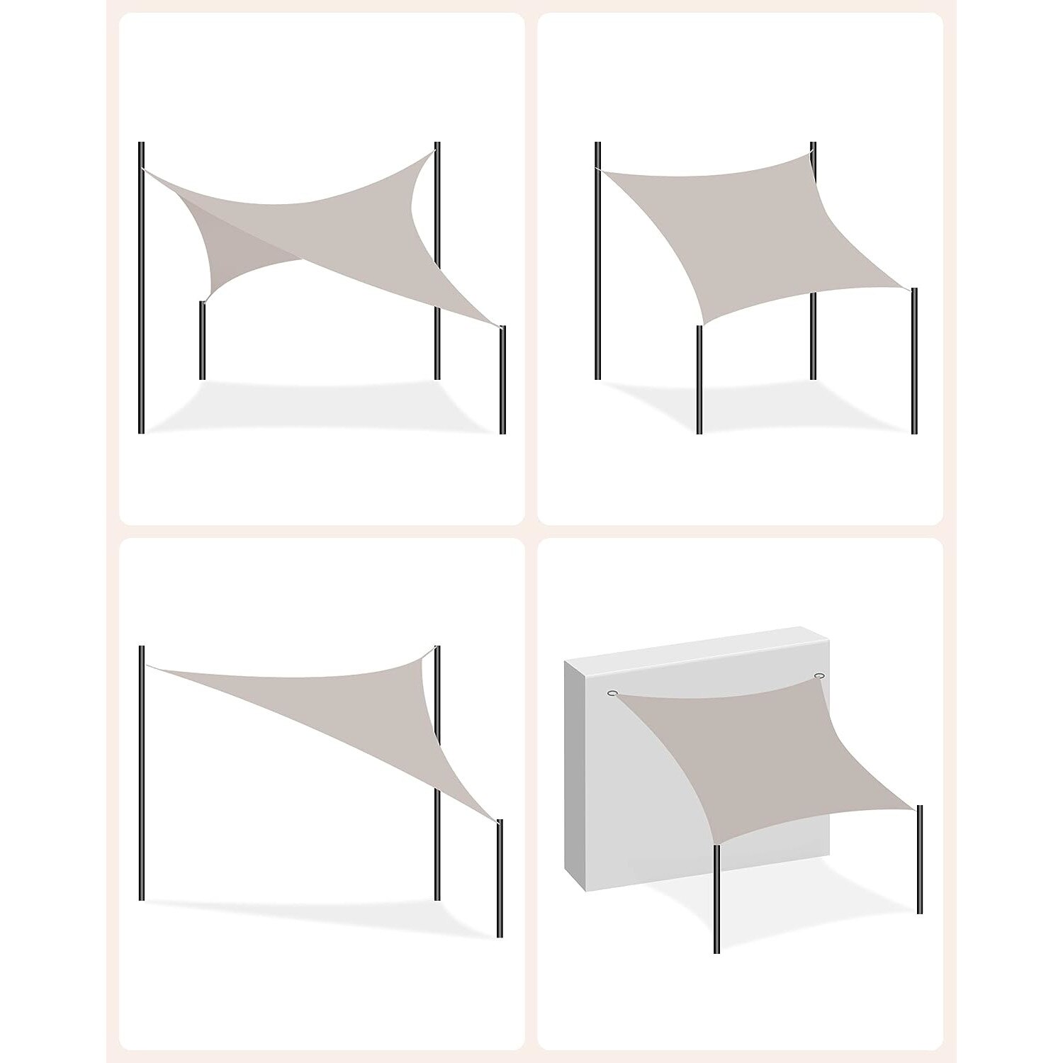 Parasolar pentru terasa, gradina sau balcon, rezistent la apa pana la ...