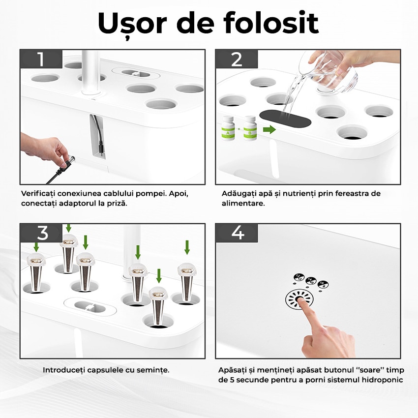 Ghiveci de plante Regal Bliss ®, cu sistem de cultivare hidroponica ...