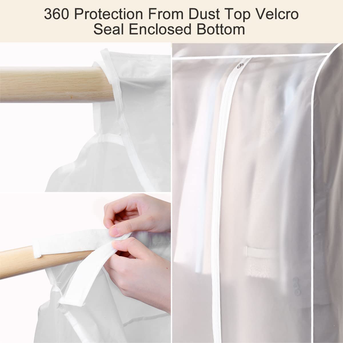 Husa Impermeabila Pentru Protectie Haine In Dulap/Dressing, Lungime 100 ...