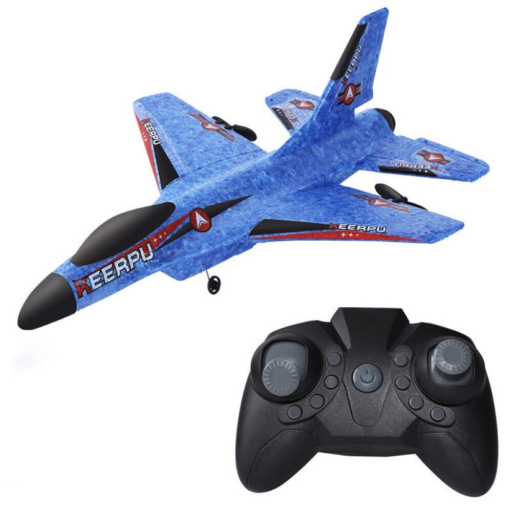 Avion de vanatoare F16, Din spuma, Cu telecomanda 2.4Ghz 2 canale, cu ...