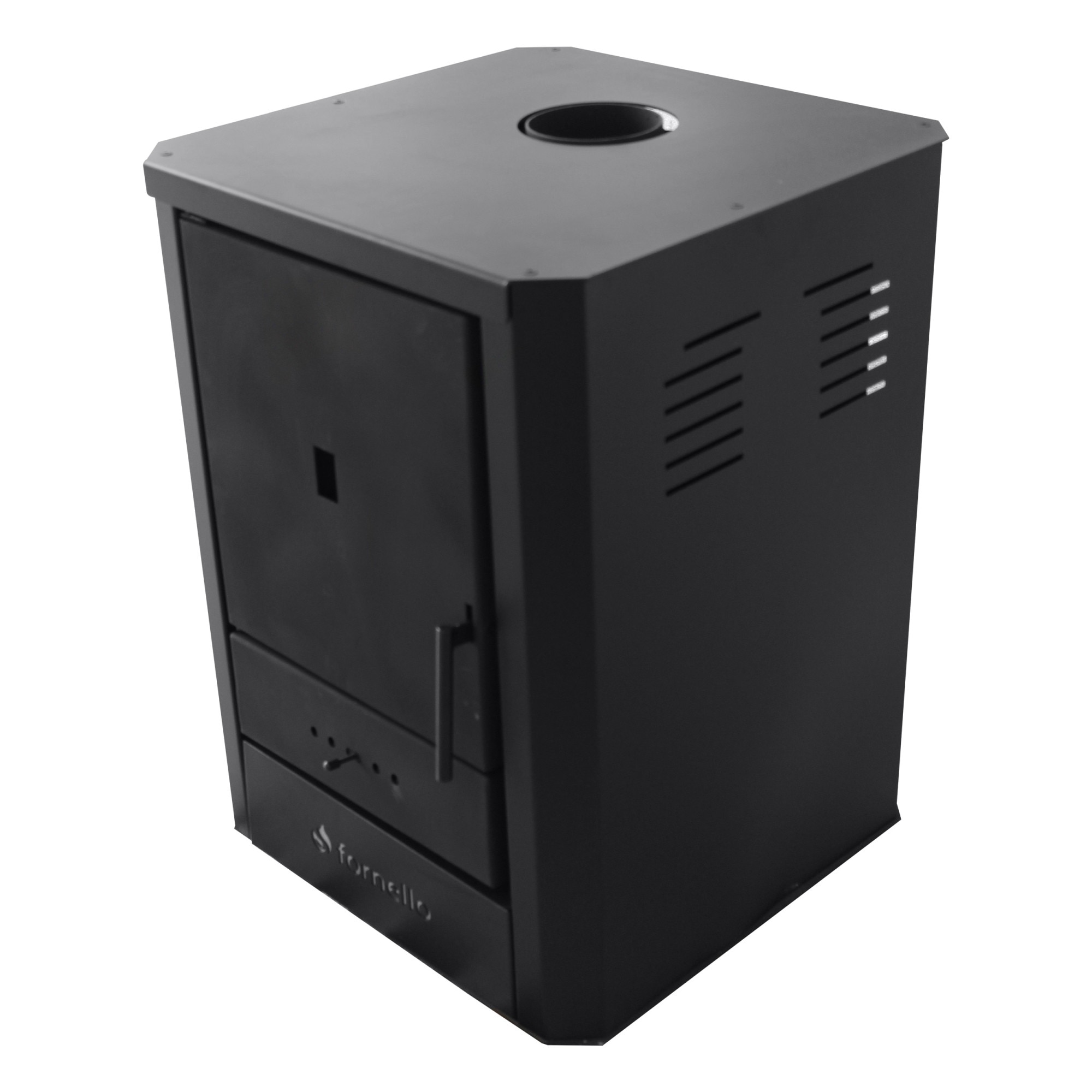 Set Centrala) pe lemne, brichete si carbune Fornello Rimini Black 18 kW ...