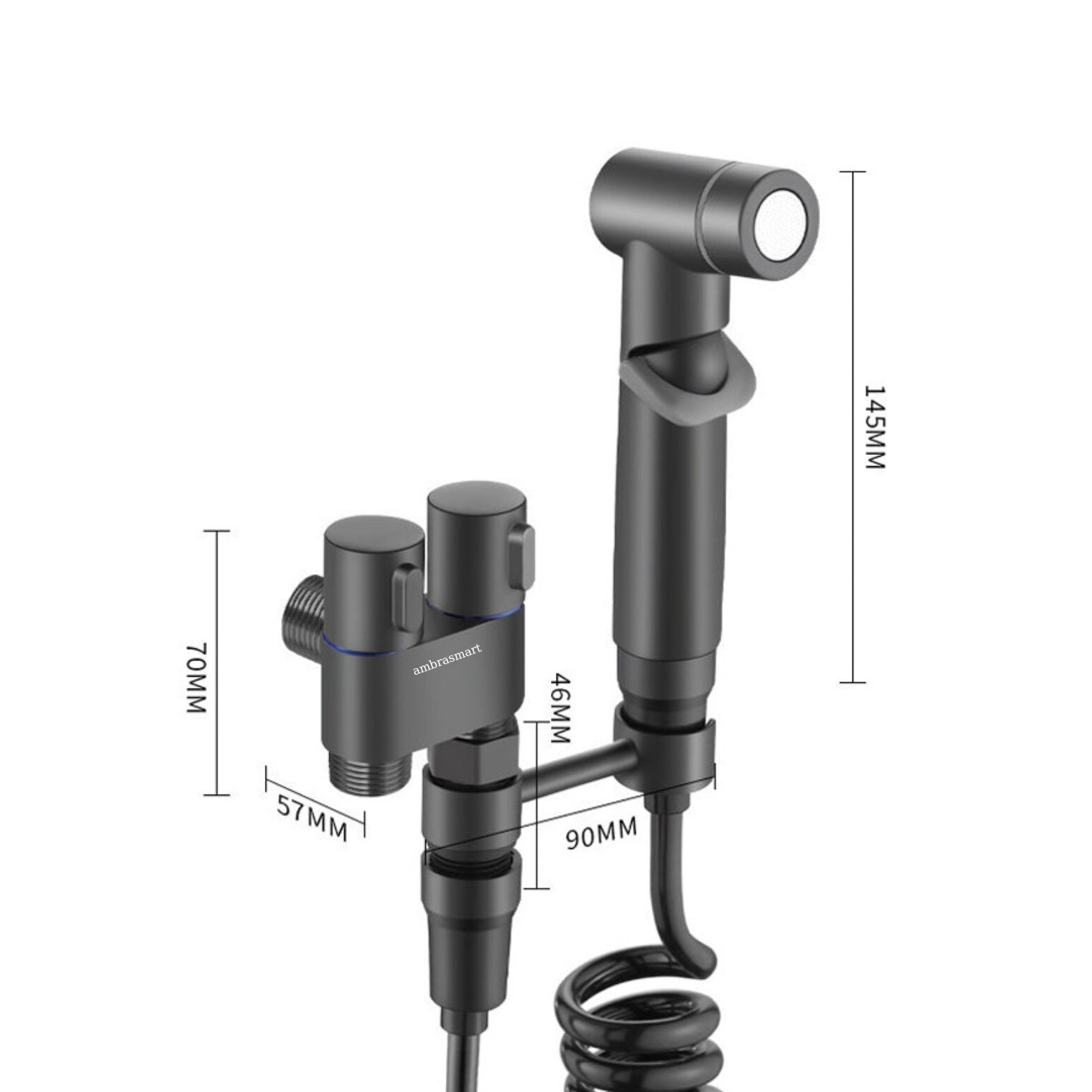 Set de dus de tip bideu cu pulverizator de apa din alama pentru toaleta ...