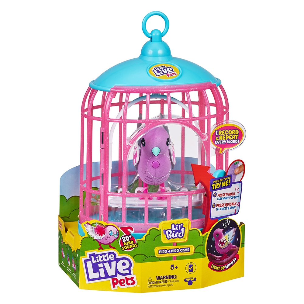 Jucarie interactiva Little Live Pets - Lil' Bird & Cage, Polly Pearl ...