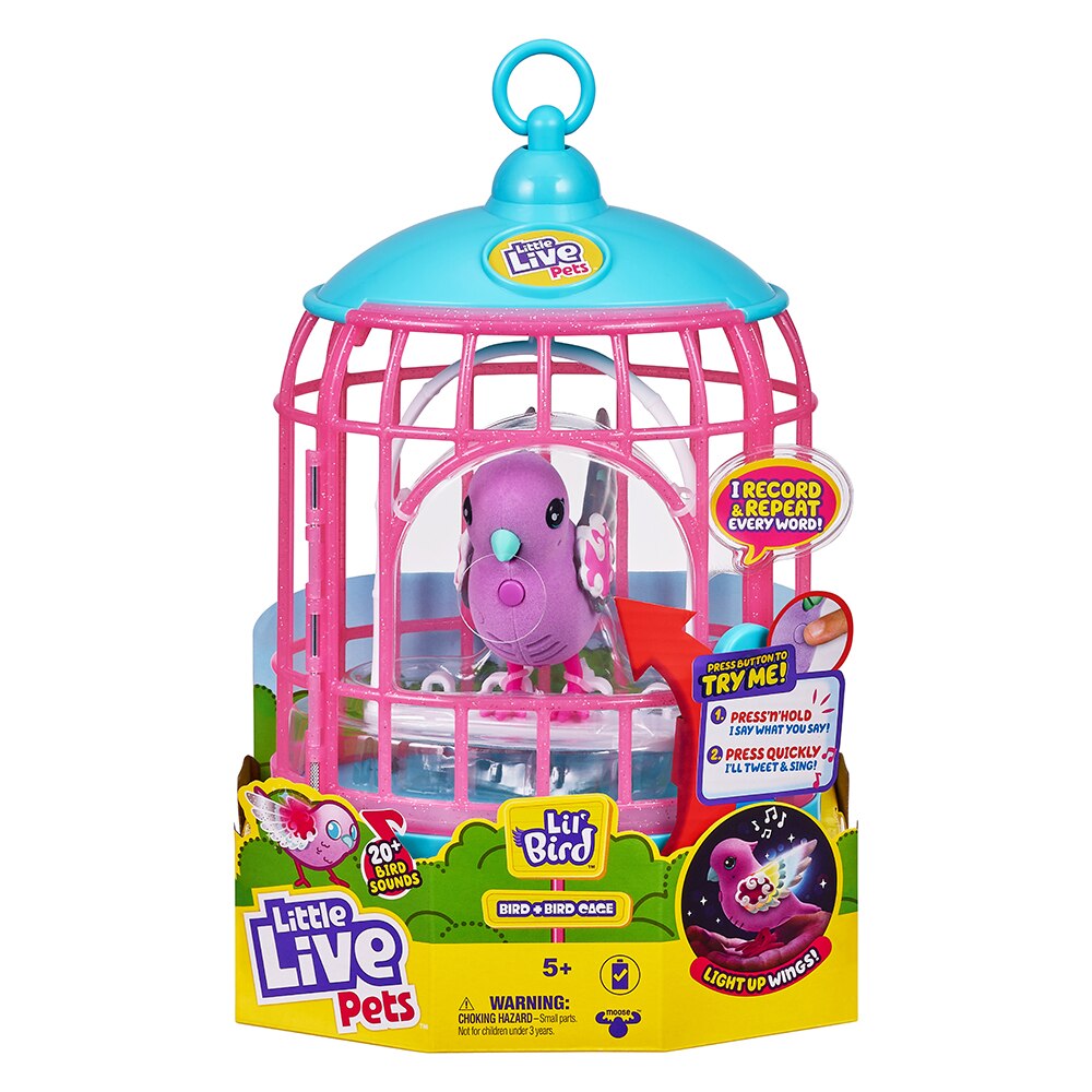 Jucarie interactiva Little Live Pets - Lil' Bird & Cage, Polly Pearl ...