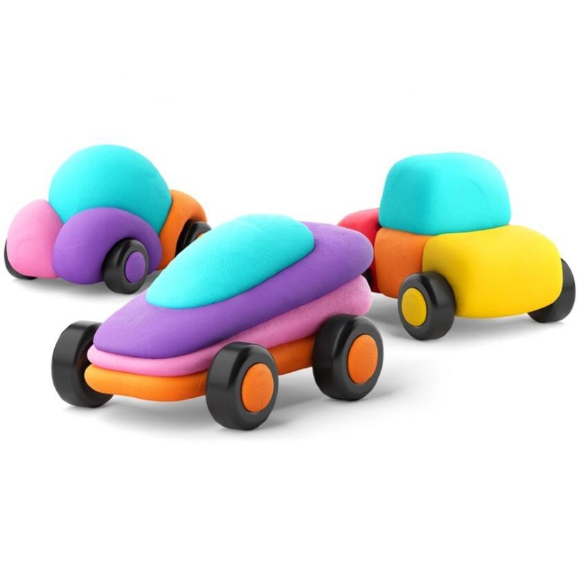Set Hey Clay - Happy Cars - eMAG.ro