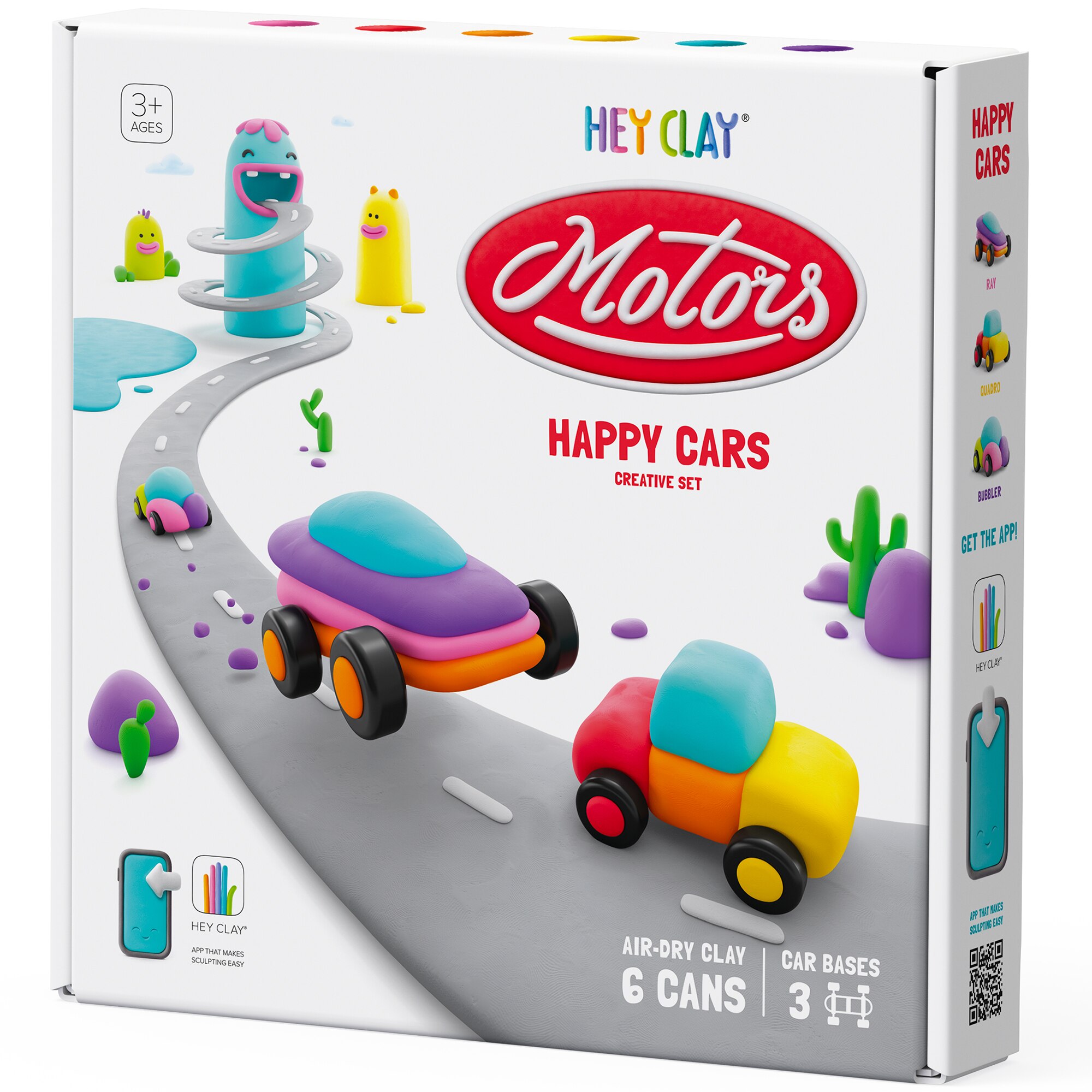 Set Hey Clay - Happy Cars - eMAG.ro