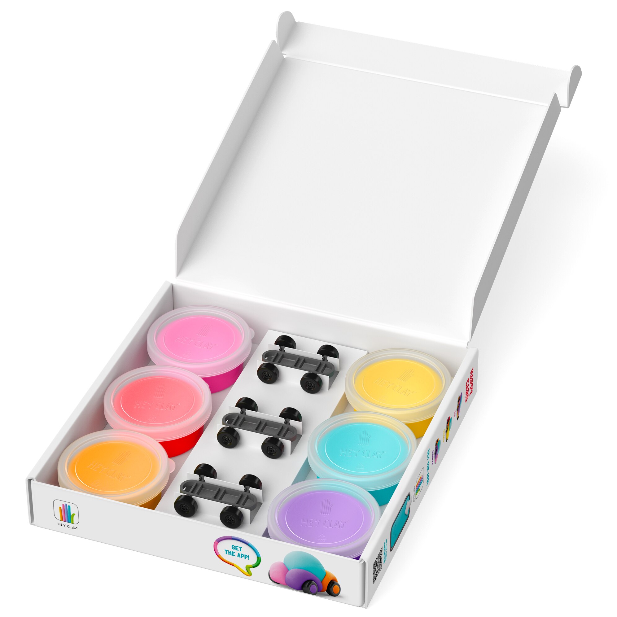 Set Hey Clay - Happy Cars - eMAG.ro