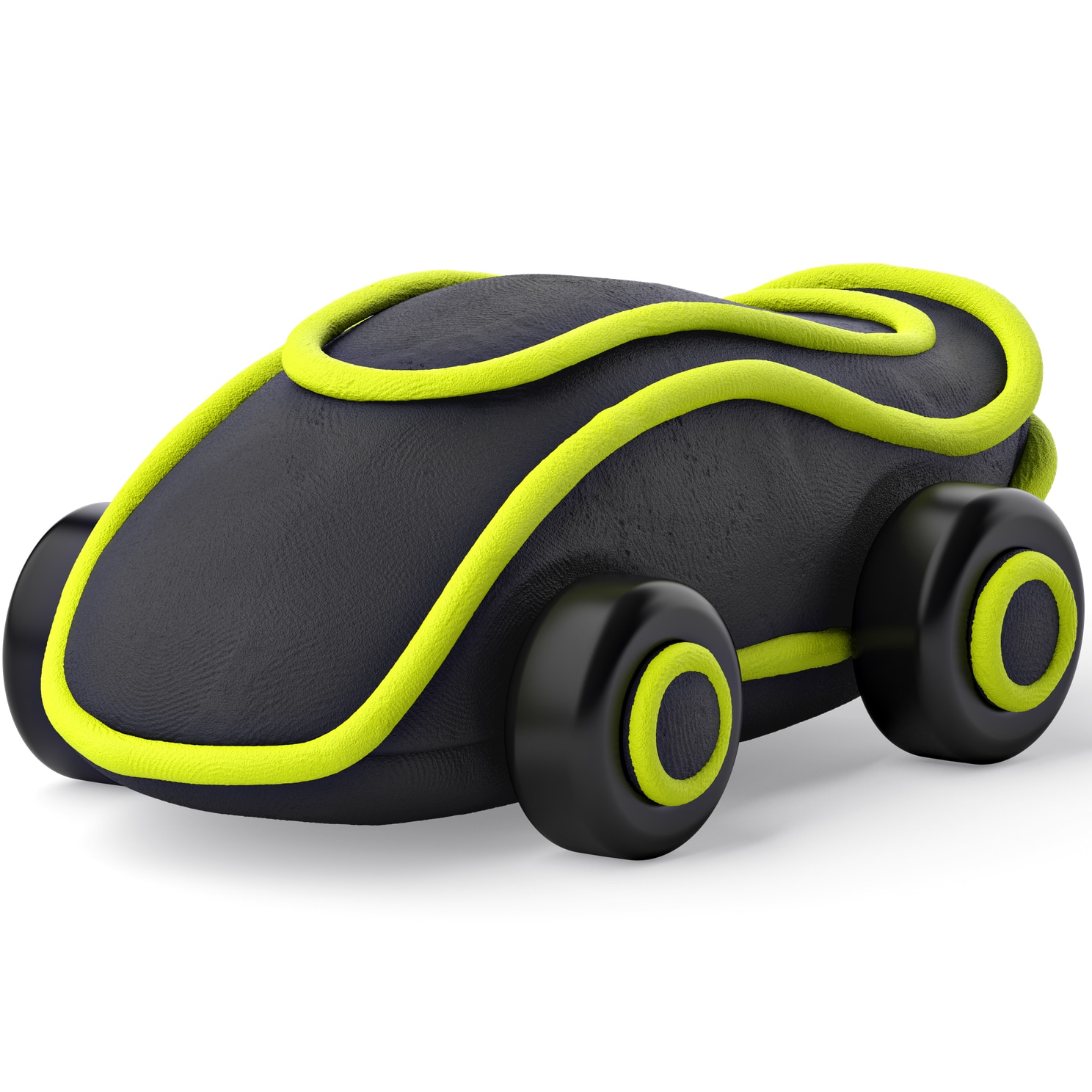 Set Hey Clay - Cyber Car, galben - eMAG.ro