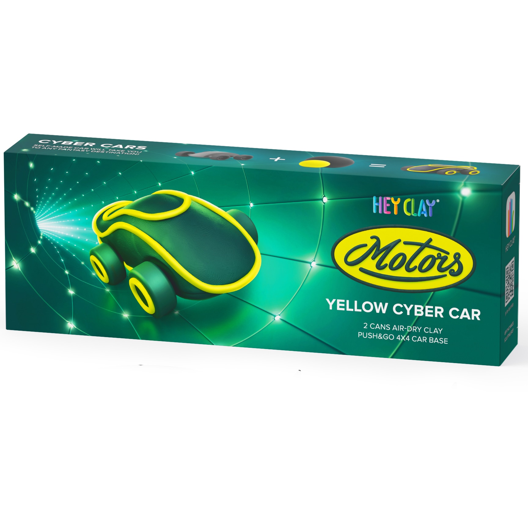 Set Hey Clay - Cyber Car, galben - eMAG.ro