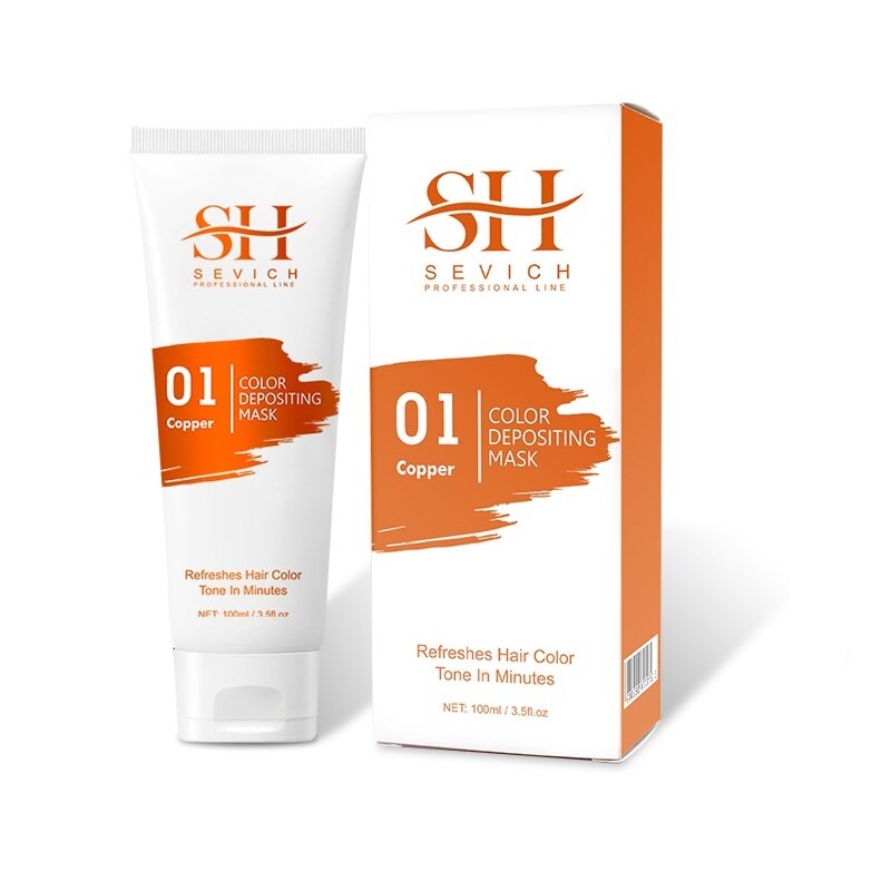 Masca de par coloranta, Efect nuantator, Copper, Sevich, 100ml - eMAG.ro