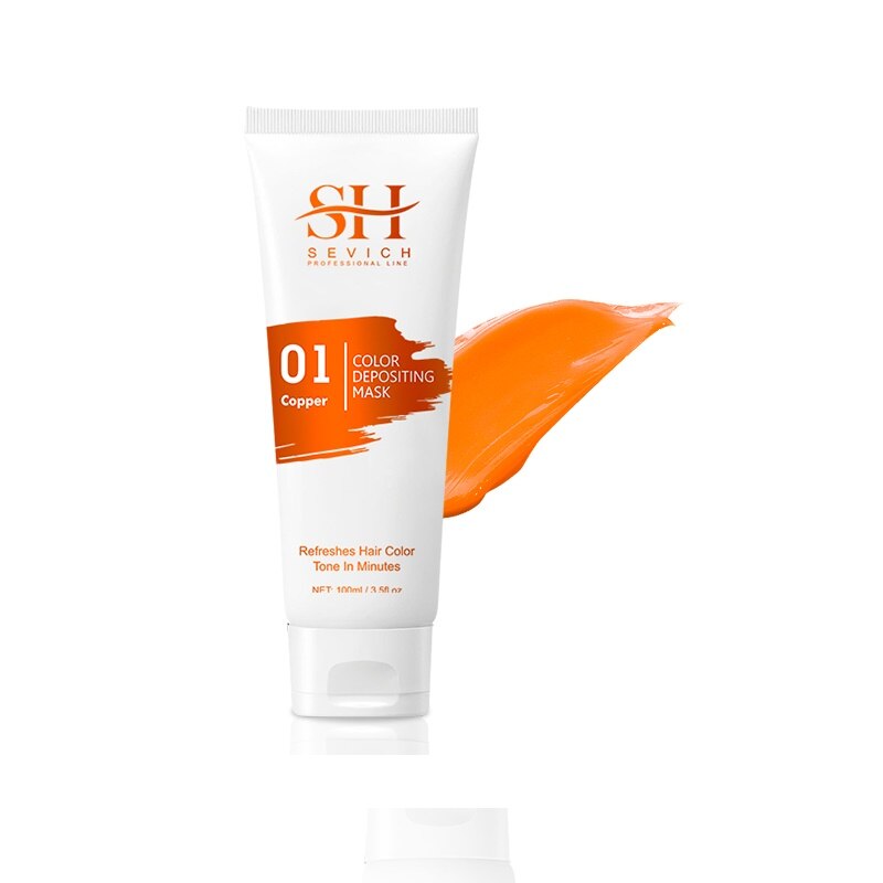 Masca de par coloranta, Efect nuantator, Copper, Sevich, 100ml - eMAG.ro