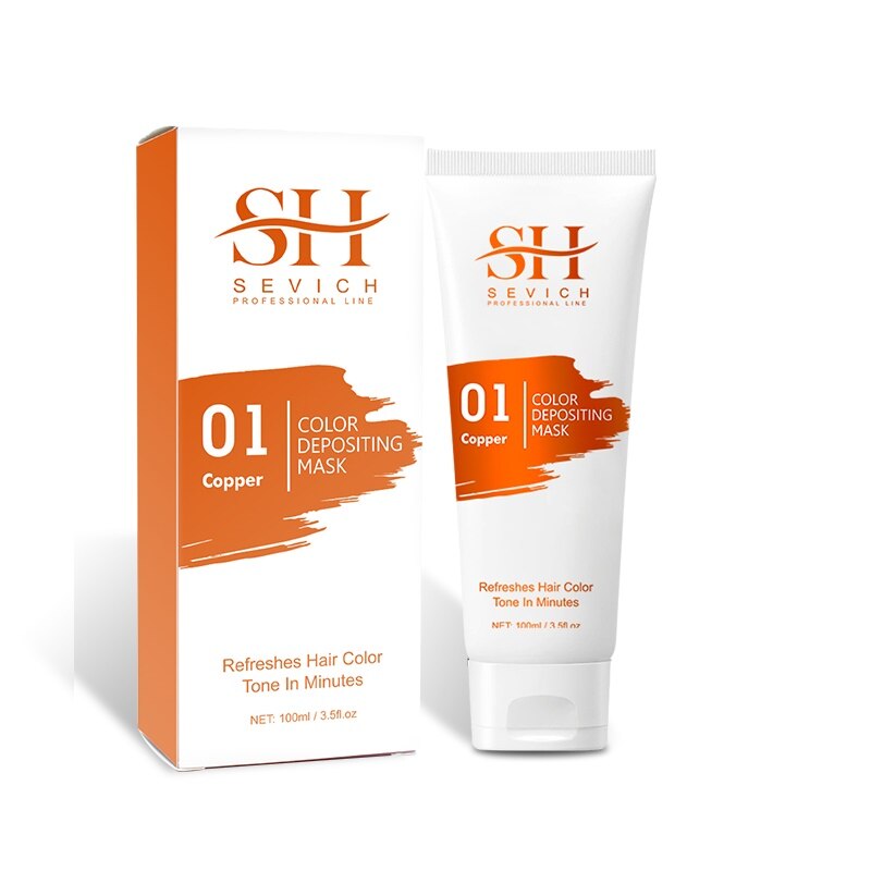 Masca de par coloranta, Efect nuantator, Copper, Sevich, 100ml - eMAG.ro
