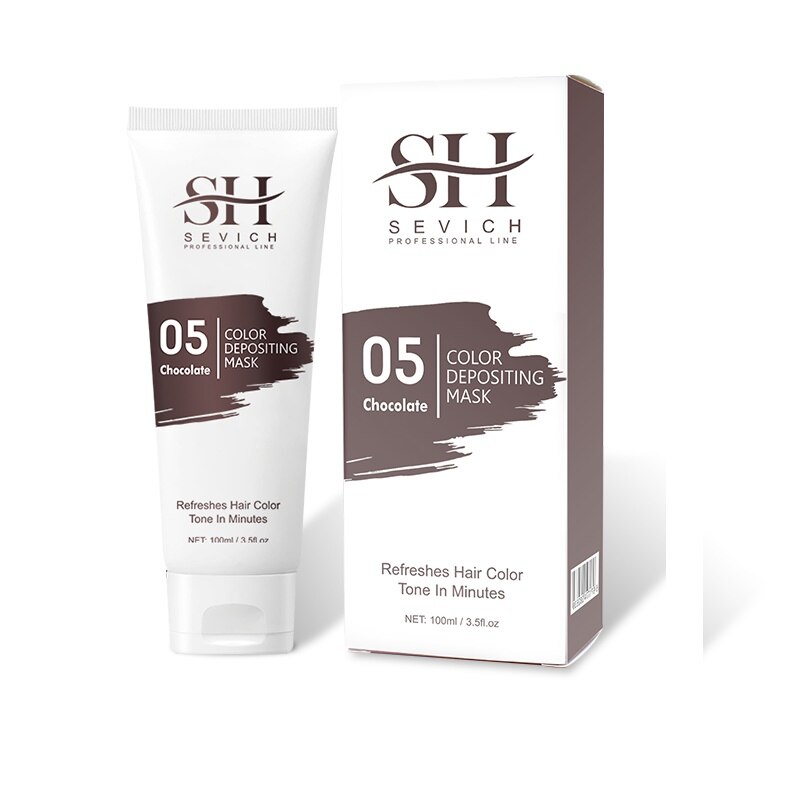 Masca de par coloranta, Efect nuantator, Chocolate, Sevich, 100ml - eMAG.ro