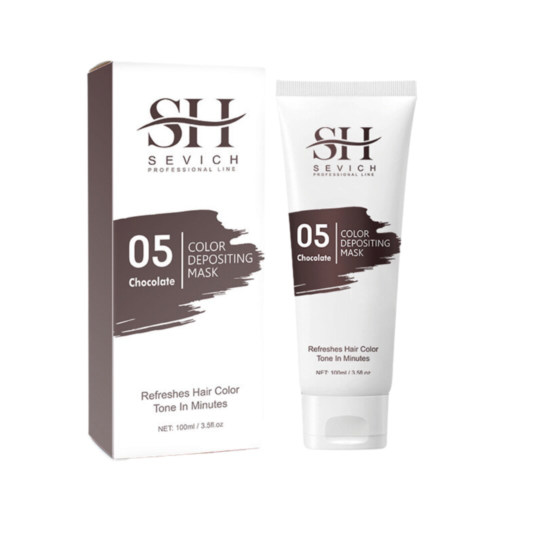 Masca de par coloranta, Efect nuantator, Chocolate, Sevich, 100ml - eMAG.ro