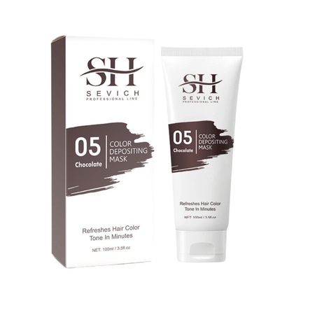 Masca de par coloranta, Efect nuantator, Chocolate, Sevich, 100ml - eMAG.ro