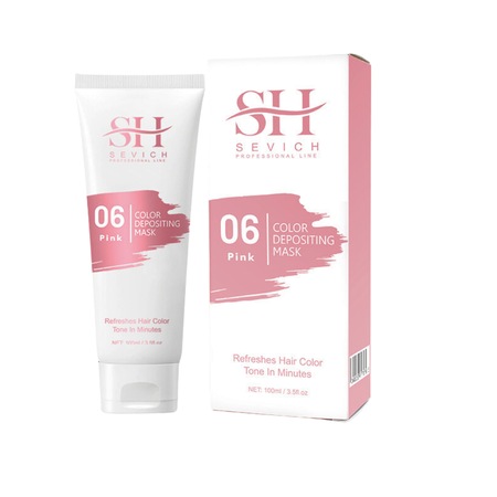 Masca de par coloranta, Efect nuantator, Pink, Sevich, 100ml - eMAG.ro