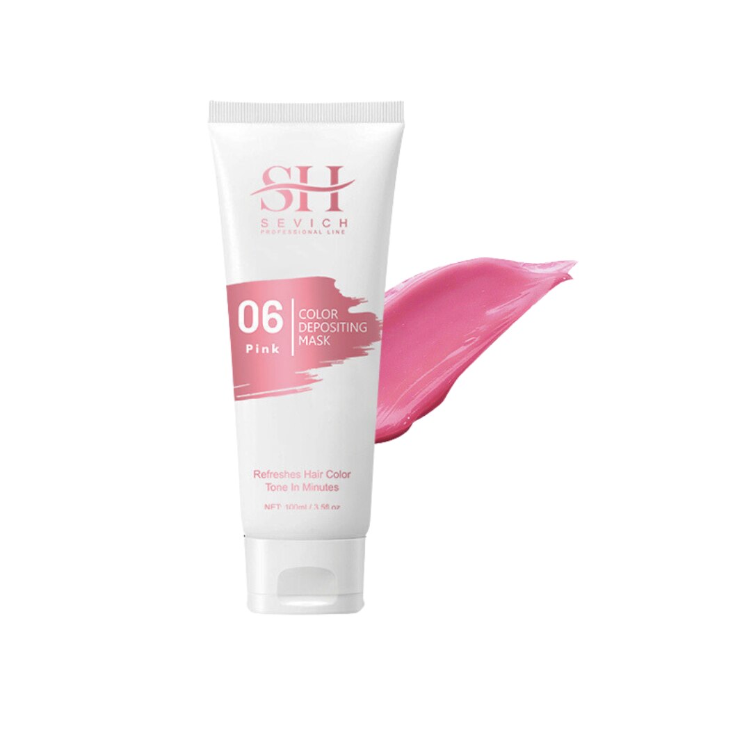 Masca de par coloranta, Efect nuantator, Pink, Sevich, 100ml - eMAG.ro
