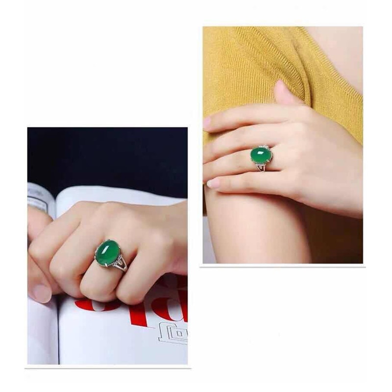 Inel pentru dama cu turmalina verde, placat 18K, verde, deschidere ...