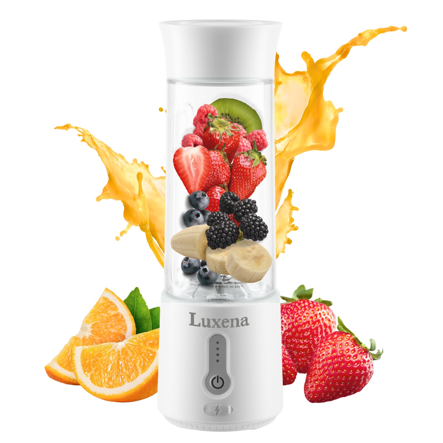 Преносим пасатор Luxena, без бисфенол А, 20 000 оборота в минута, бял ...