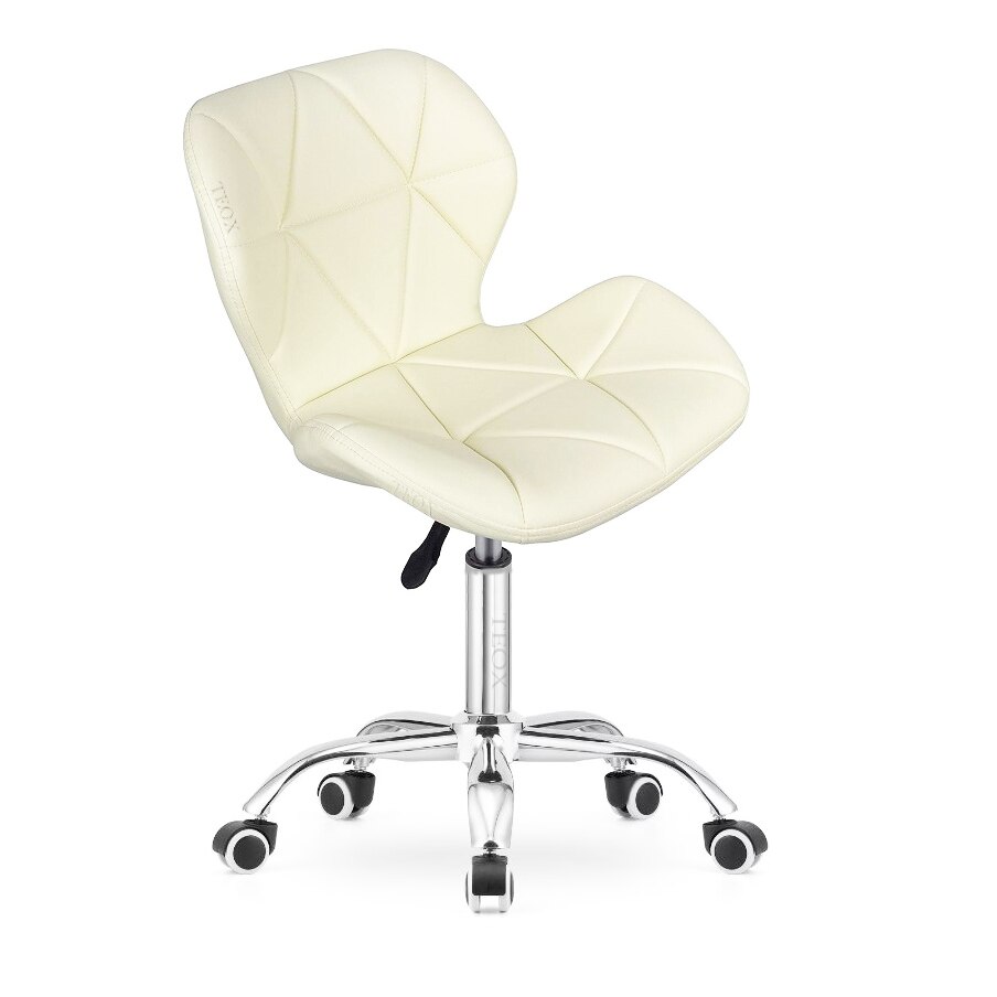 Scaun birou, salon, burete, moale, inaltime reglabila, crem, Teox ...