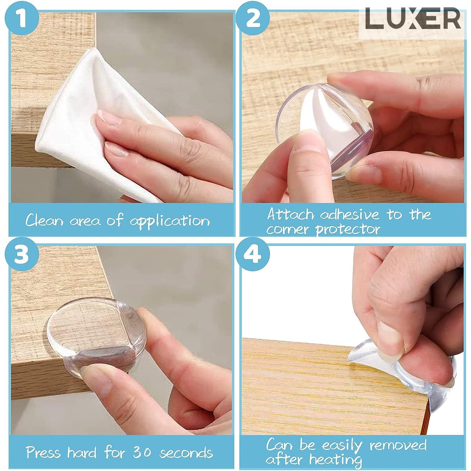 Set 10 Coltare Protectie Margini/Colturi Mobila, din Silicon, forma ...