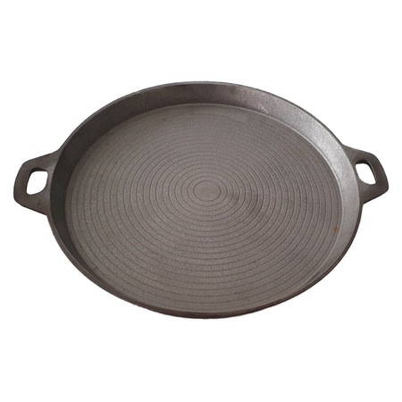 Placa de gratar, rotunda, cu manere, 33x3 cm - eMAG.ro