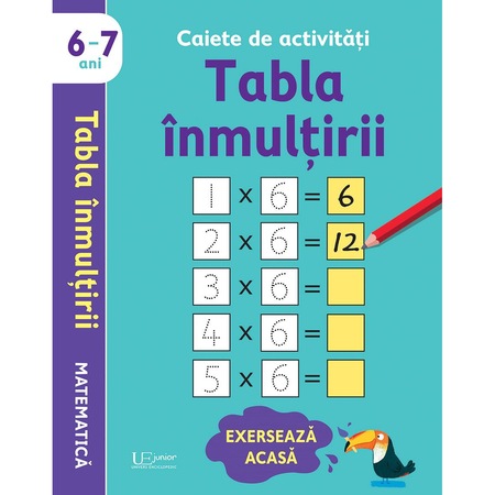 Caiete de activitati, Tabla inmultirii, 6-7 ani, Usborne Books - eMAG.ro