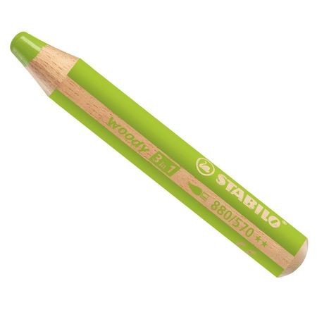 Creion colorat Stabilo Woody 3in1, verde deschis - eMAG.ro