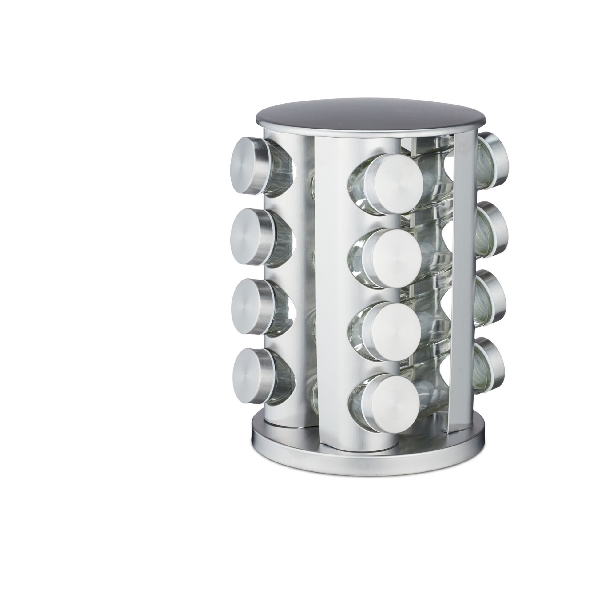 Set condimente 16 recipiente, suport rotativ, incluse etichetele ...