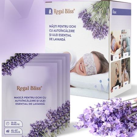 Masti pentru ochi Regal Bliss ® cu autoincalzire si ulei esential de ...