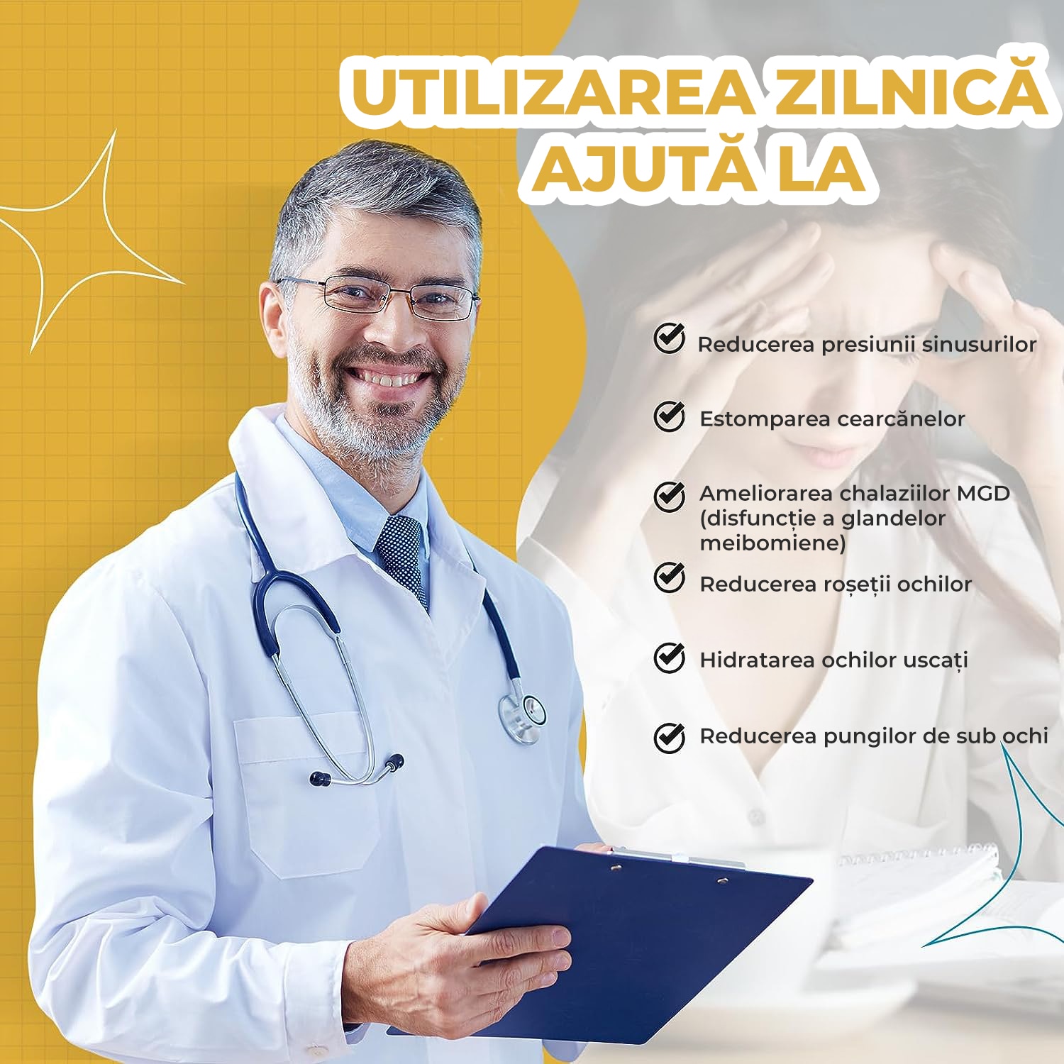Masti pentru ochi cu autoincalzire si ulei esential de Musetel, remediu ...